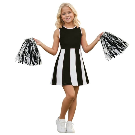 FEIFLY Child Outfits Sets Kids Cheerleader Elegant Court Dress Dance ...