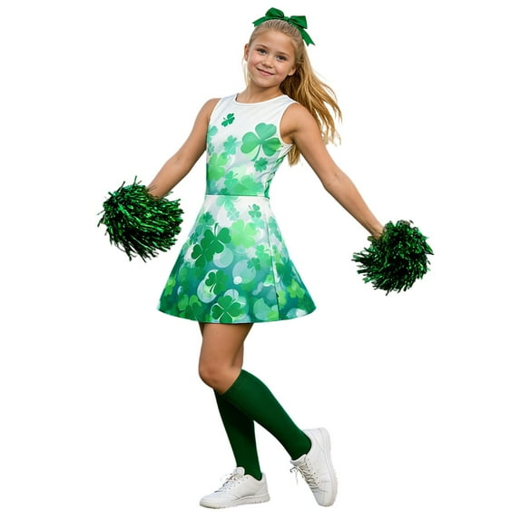 FEIFLY Child Outfits Sets Kids Cheerleader Elegant Court Tops Skirts ...