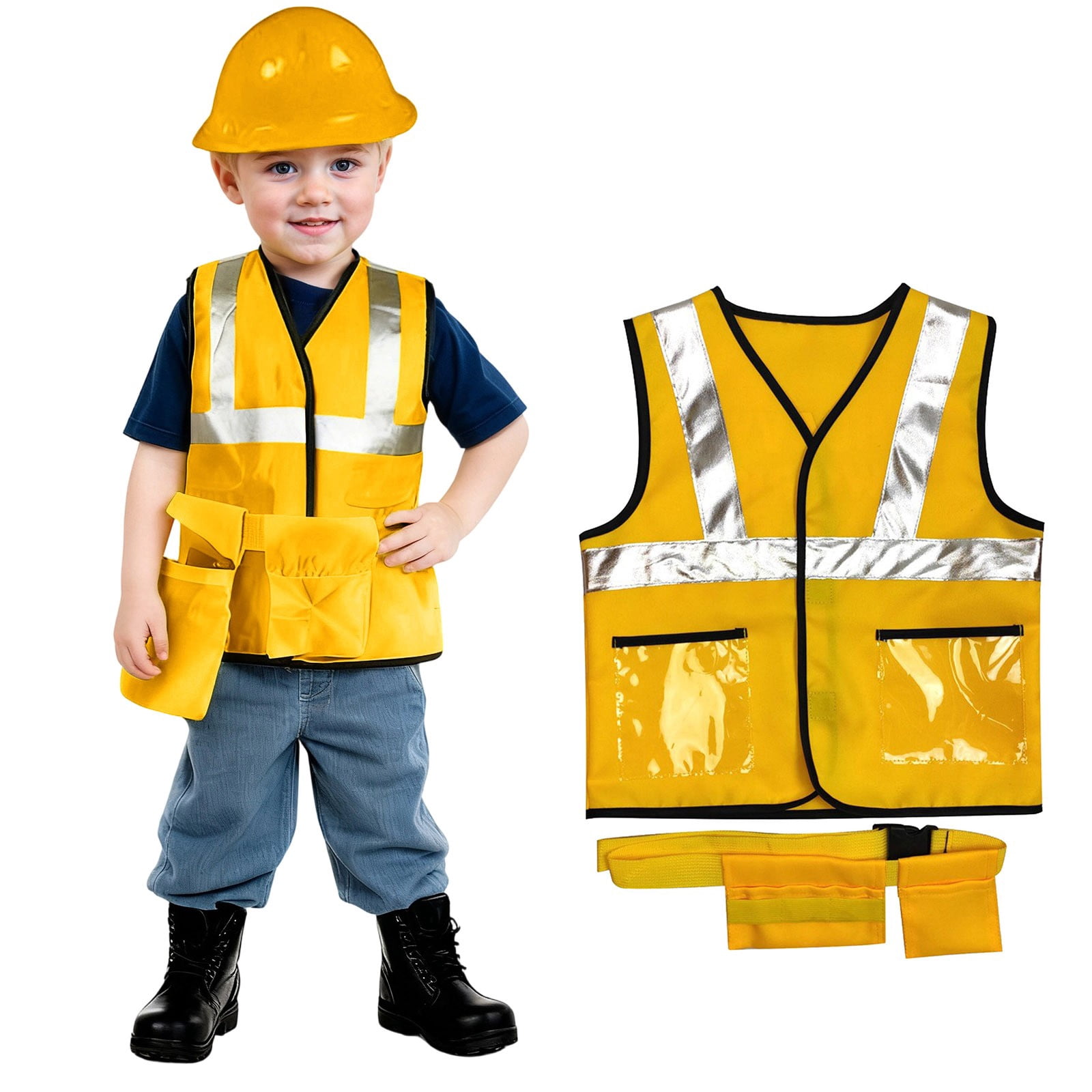 FEIFLY Child Outfits Sets Kids Engineer Vest For Festival Pretend Play ...