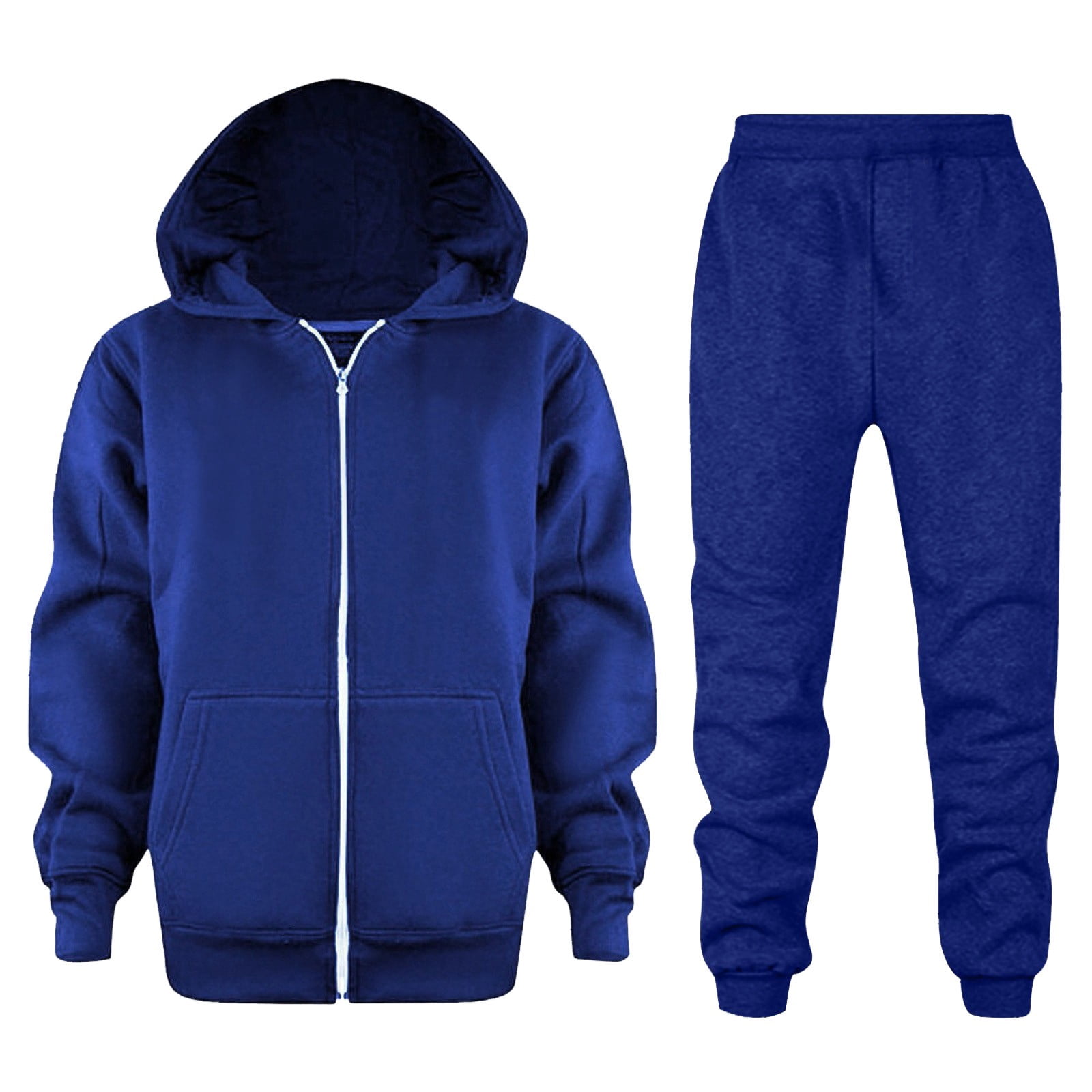 FEIFLY Girls Long Sleeve Hooded Zip Up Pullover Jogger Pants Tracksuits ...