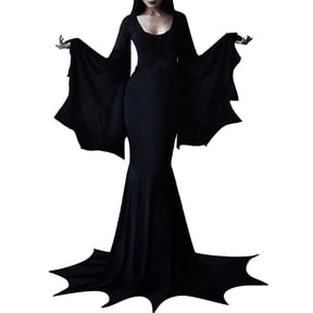 GENEMA Women Halloween Short Sleeve Keyhole Swing Midi Dress Bat Spider ...
