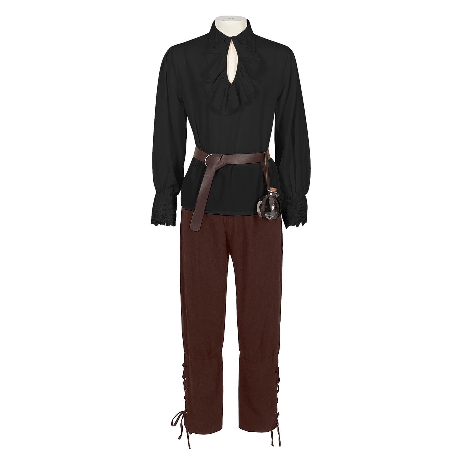 FEIFLY Gothic Frock Coats Outfits Sets With Shirts For Men Retro Themed ...