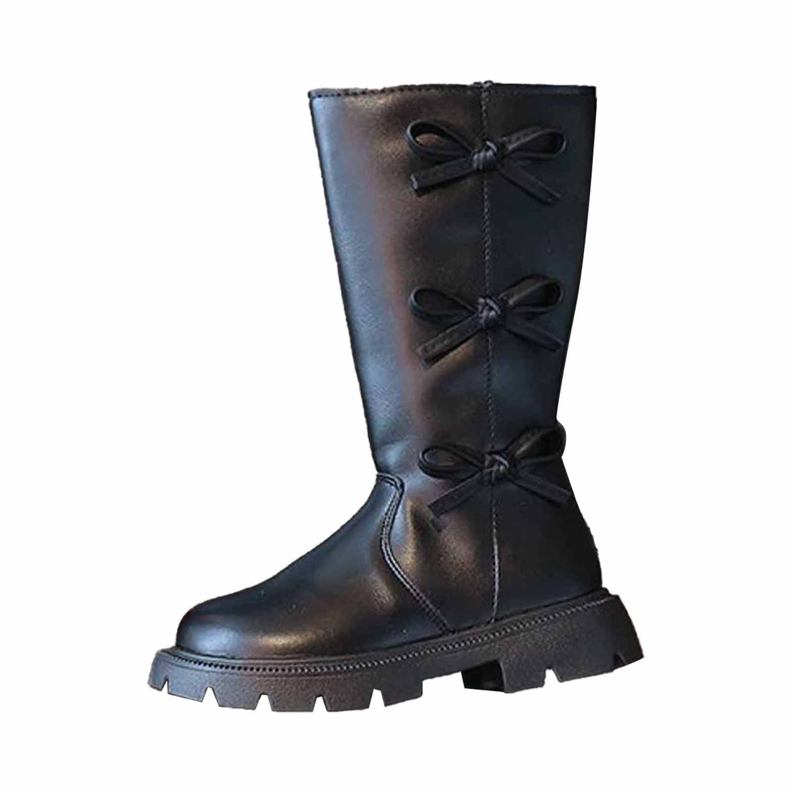 FEIFLY Kids Fashion Girls Boots With Warm Children Long Tube Boots ...