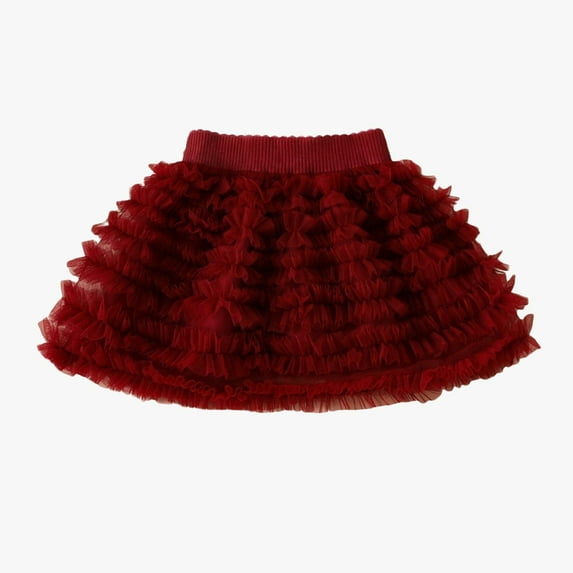 FEIFLY Kids Girls Solid Color Tutu Skirt Versatile Pleated Petticoat ...