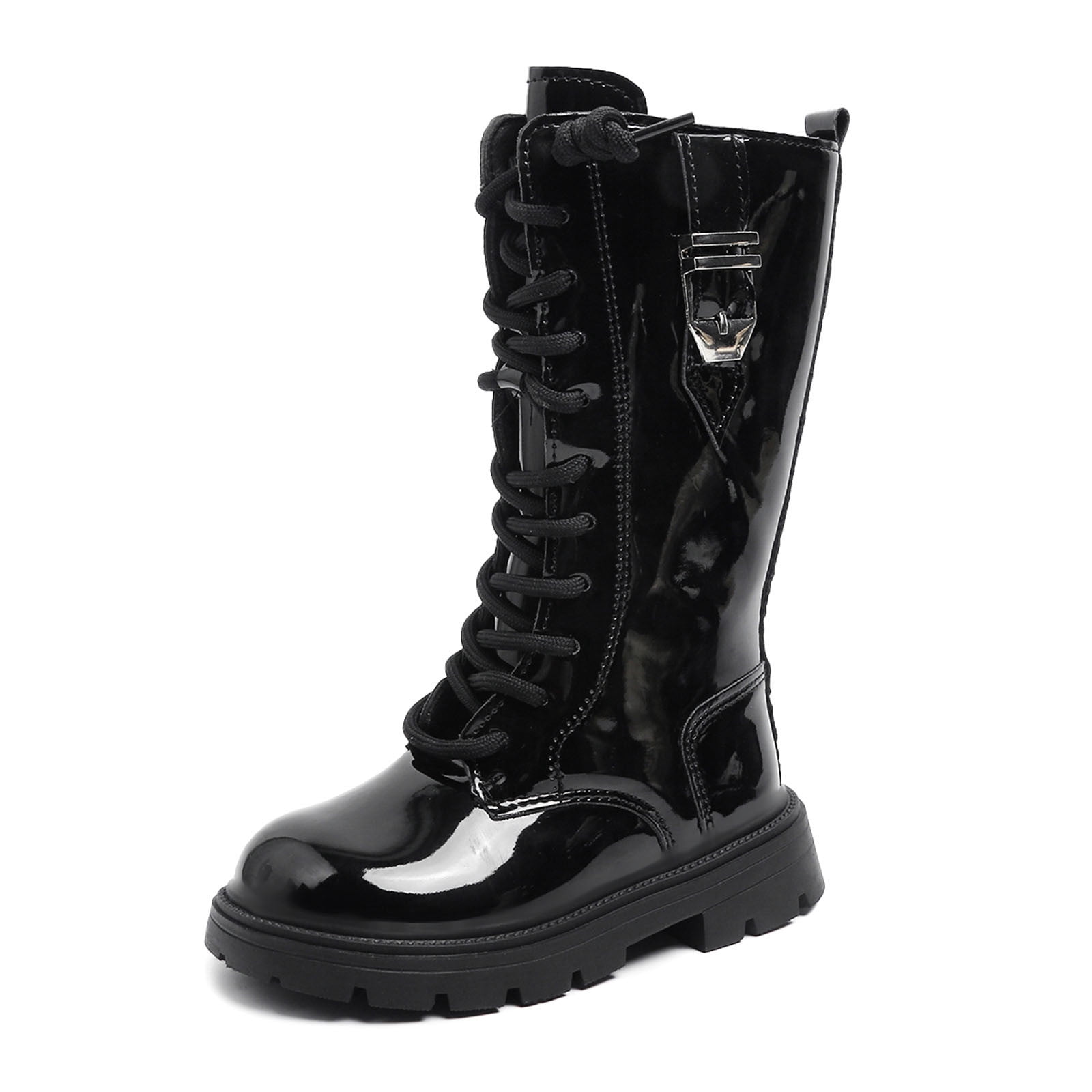 FEIFLY Kids Long Boots Fashion Autumn Children Girls Shoes Flat Thick ...
