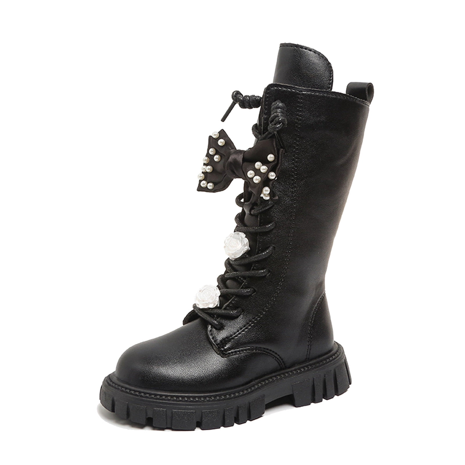 FEIFLY Kids Long Boots Fashion Autumn Children Girls Shoes Flat Thick ...