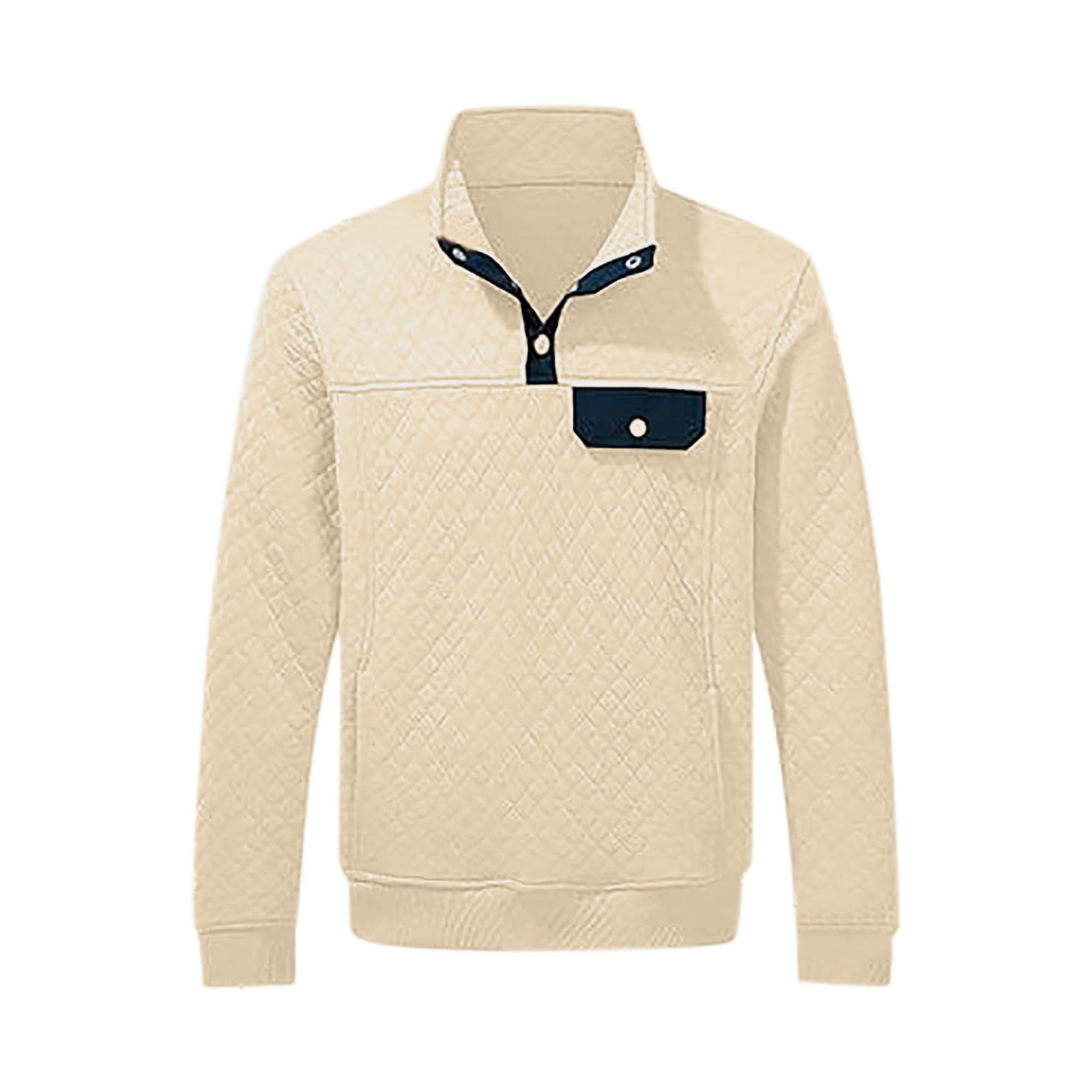 FEIFLY Men Solid Color Winter Wear O-Neck Sweatshirt Tops Soft Thermal ...