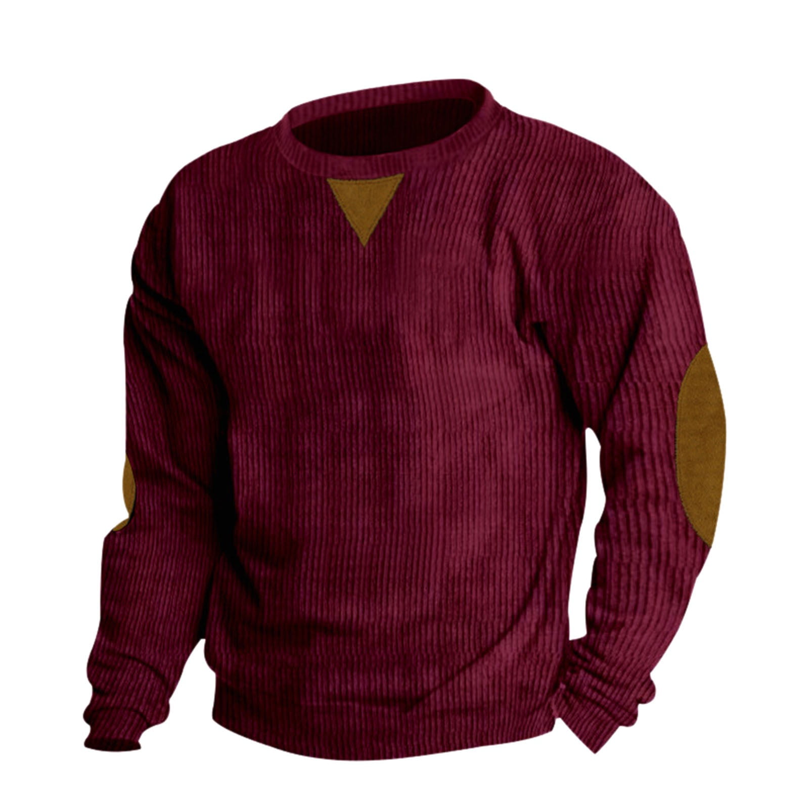 FEIFLY Men Spring Autumn Corduroy Long Sleeve Round Neck Sweatshirt ...