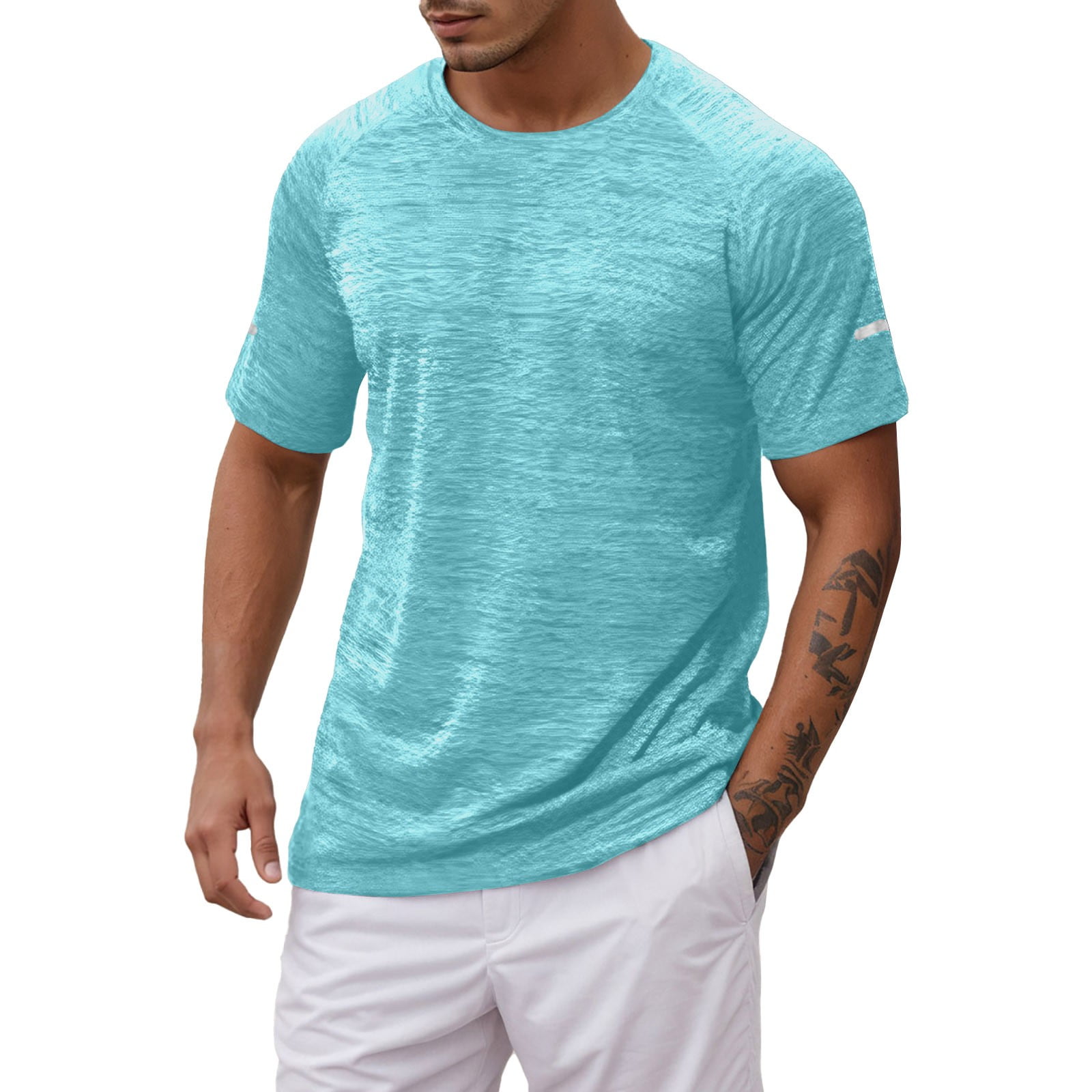 FEIFLY Men's Athletic Performance T-Shirt For Summer Active Wear ...