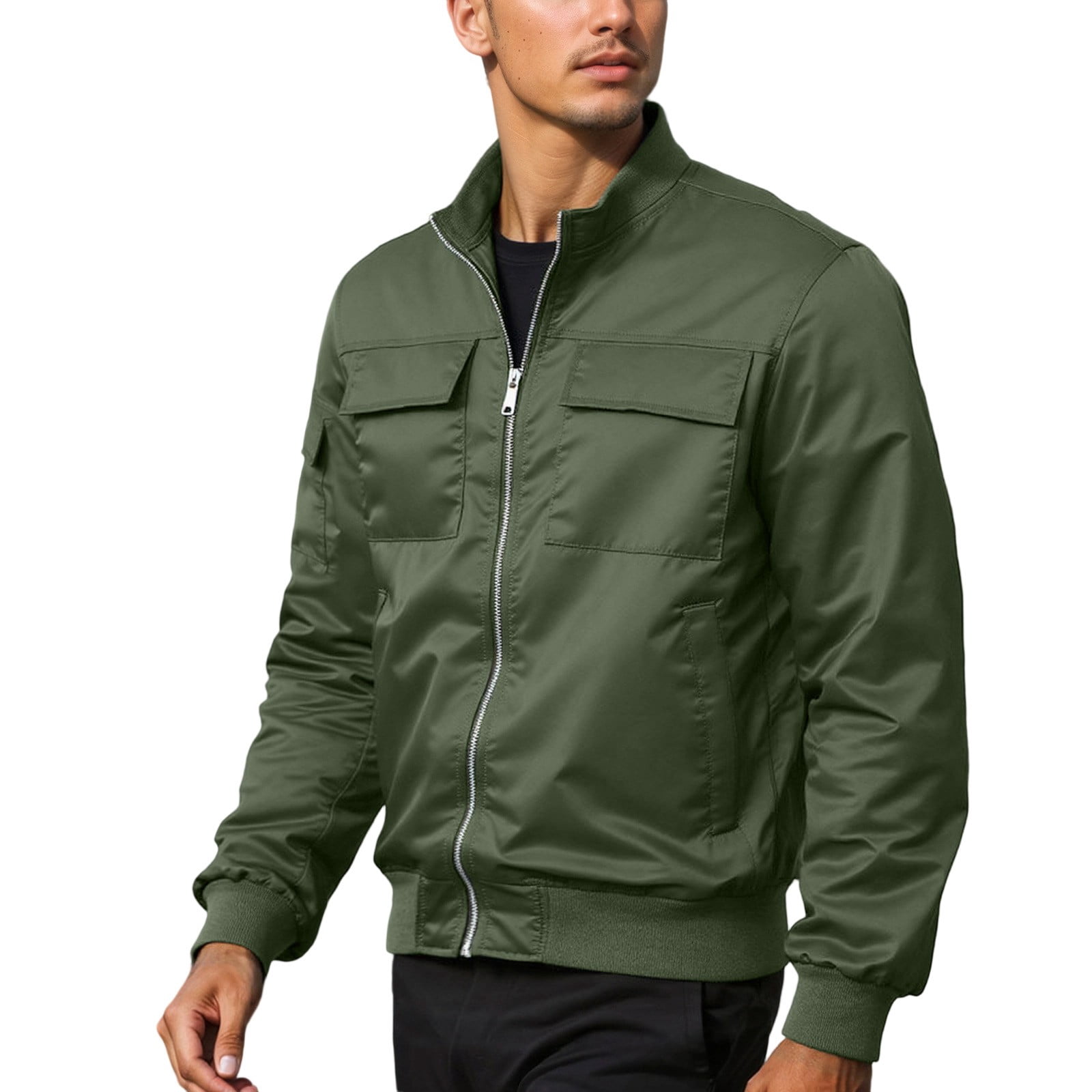 FEIFLY Men's Casual Long Sleeve Jackets For Everyday Wear Slim Fit ...