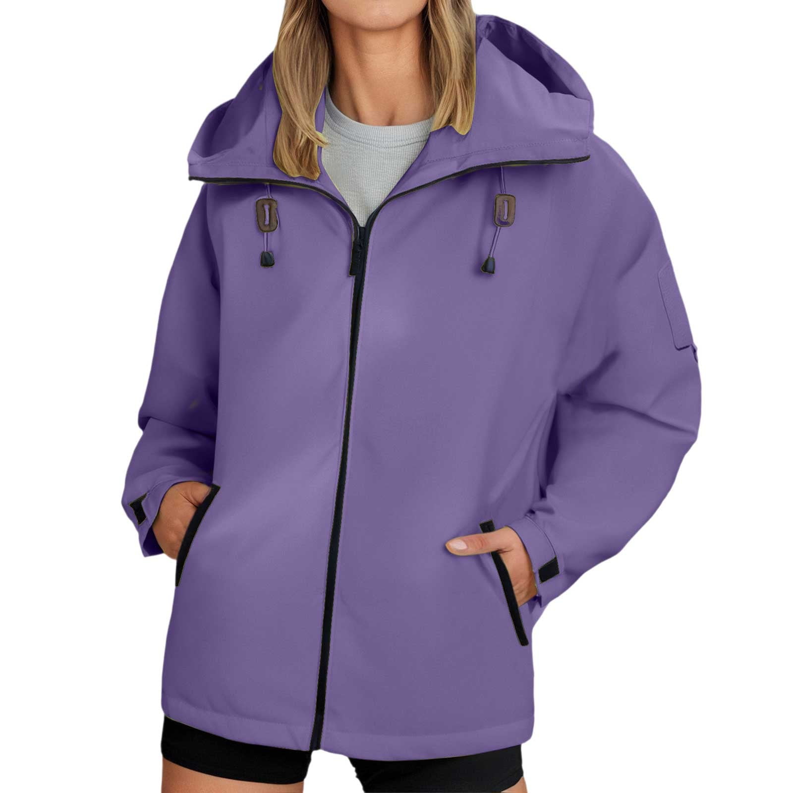FEIFLY Plus Size Long Sleeve Outdoor Jacket Women's Functional ...