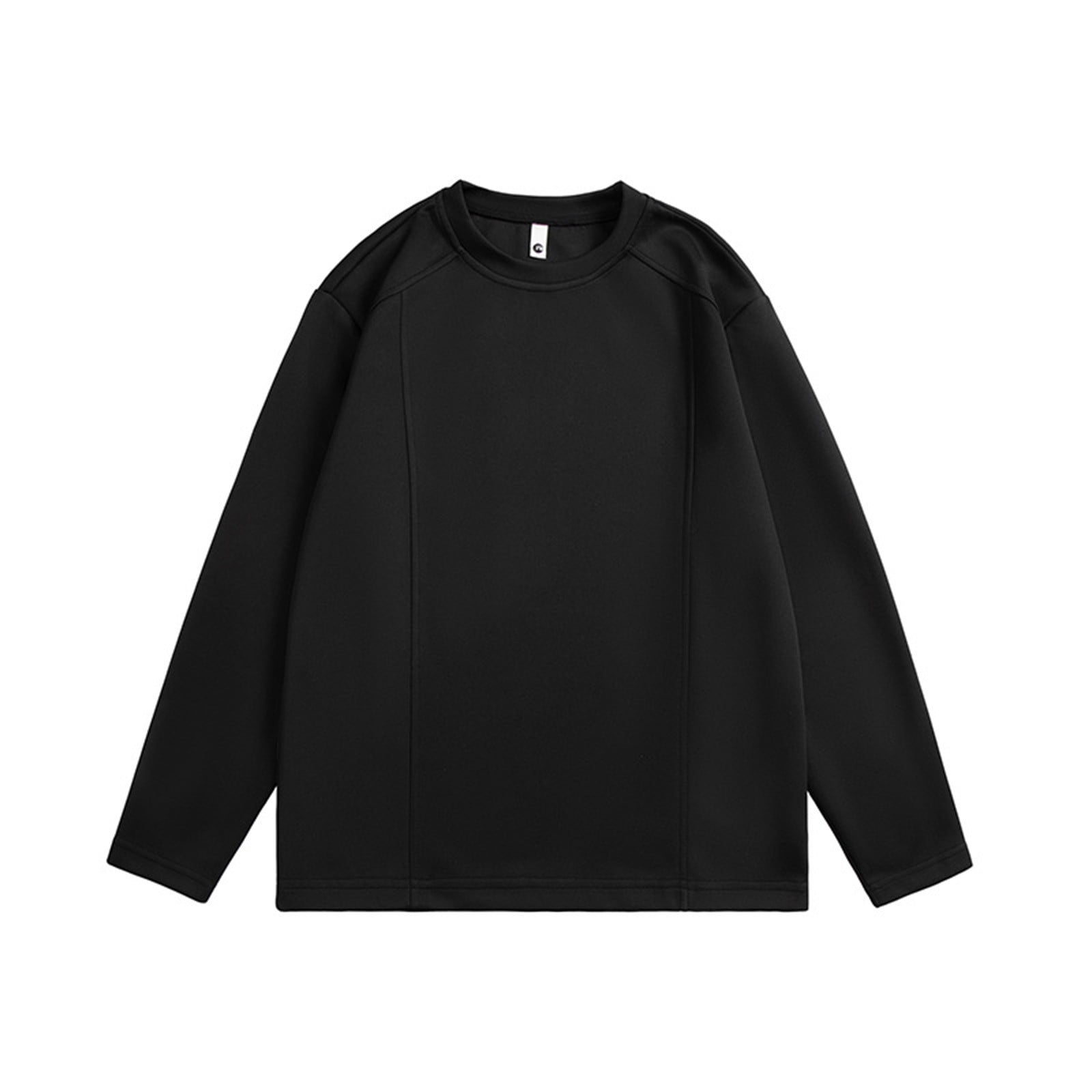 FEIFLY Tshirts Men's Solid Color Long Sleeved T-Shirt For Autumn/Winter ...