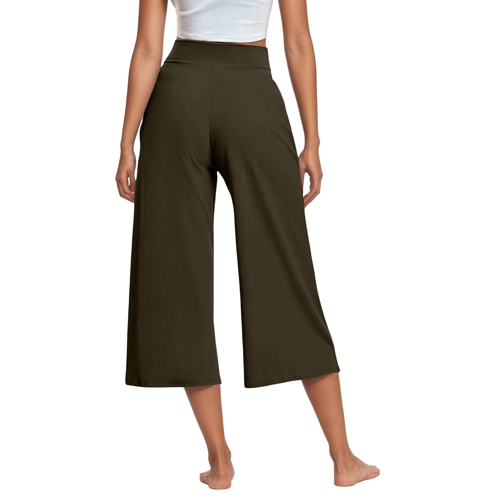 FEIFLY Women Casual Summer Half Pants For Everyday Wear Versatile Solid ...