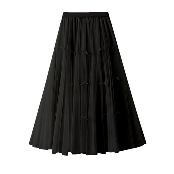 FEIFLY Women This Chiffon Skirt Features A Fairy Like Design Bow Mesh ...