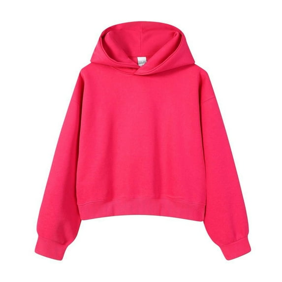 FEIFLY Women Cropped Hoodie Heavyweight Drop Shoulder Relaxed Fit Long ...