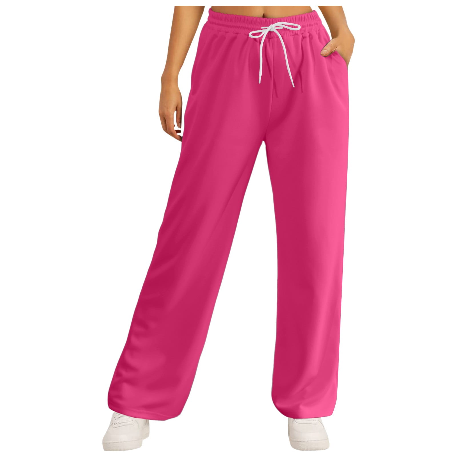 FEIFLY Women Fuzzy Sweatpants Straight Leg Pants Bottom Joggers Pants ...