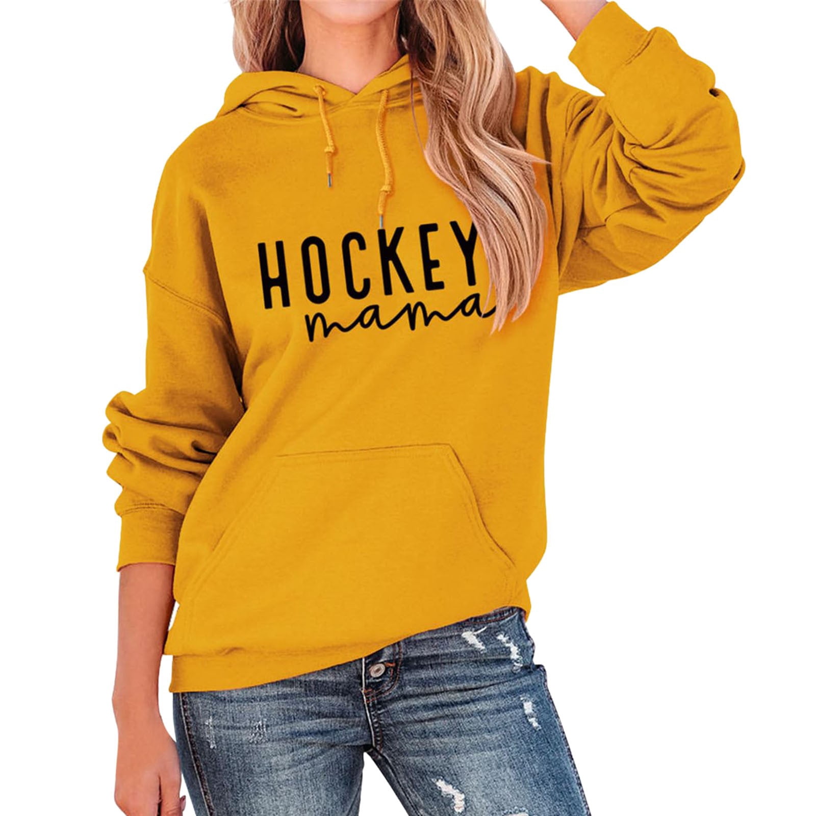 FEIFLY Women Hooded Pullover Sweatshirt Soft Comfortable Casual Long ...