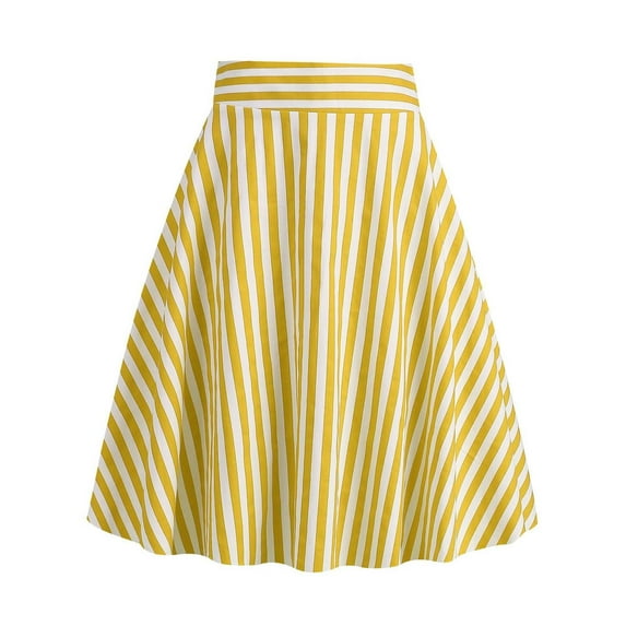 FEIFLY Women Stripes This Casual Fashion Retro Style Skirt Lovely ...