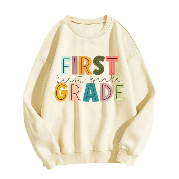 FEIFLY Womens Teacher Sweatshirt Graphic Sweatshirts Back To School ...