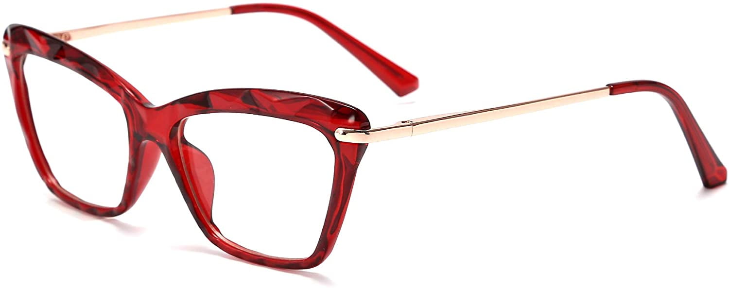 FEISEDY Cat Eye Glasses Frame Clear Lenses Eyewear Women B2440 ...