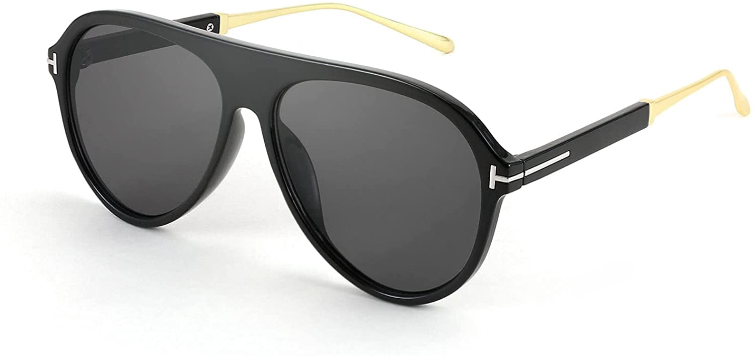 FEISEDY Retro 70s Aviator Sunglasses Oversized Classic Fantastically ...