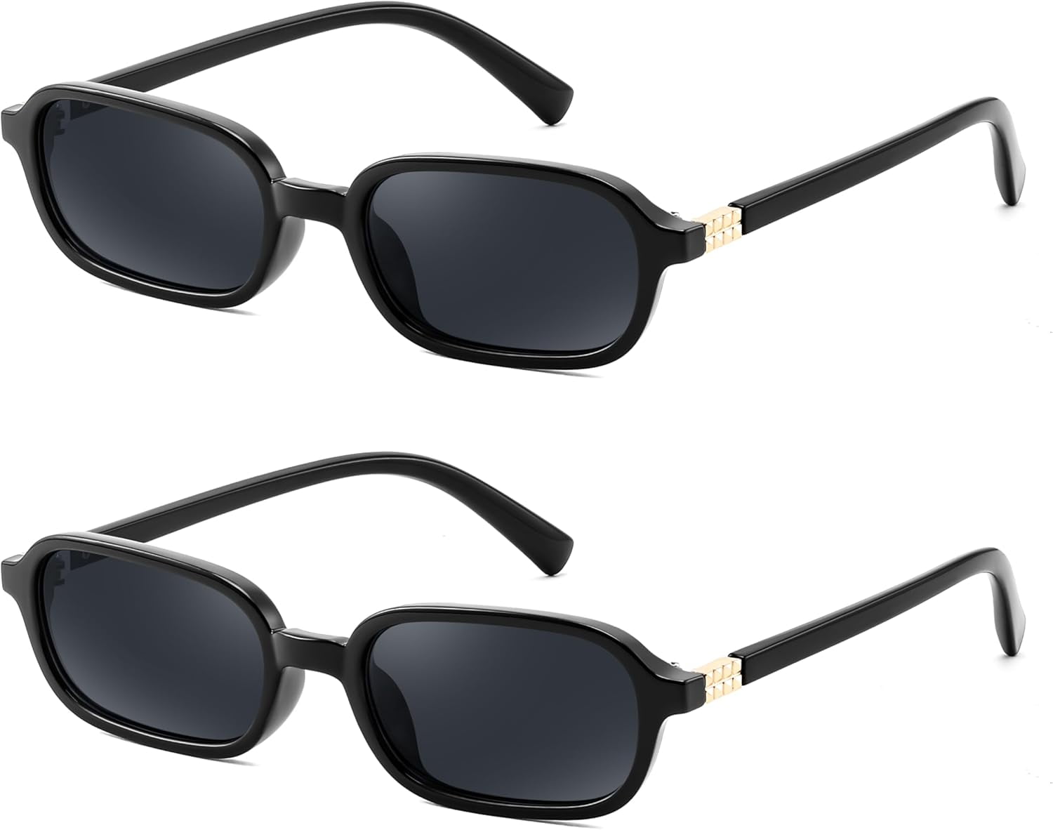 FEISEDY Retro Rectangular Sunglasses for Women Men 90s Small Vintage ...