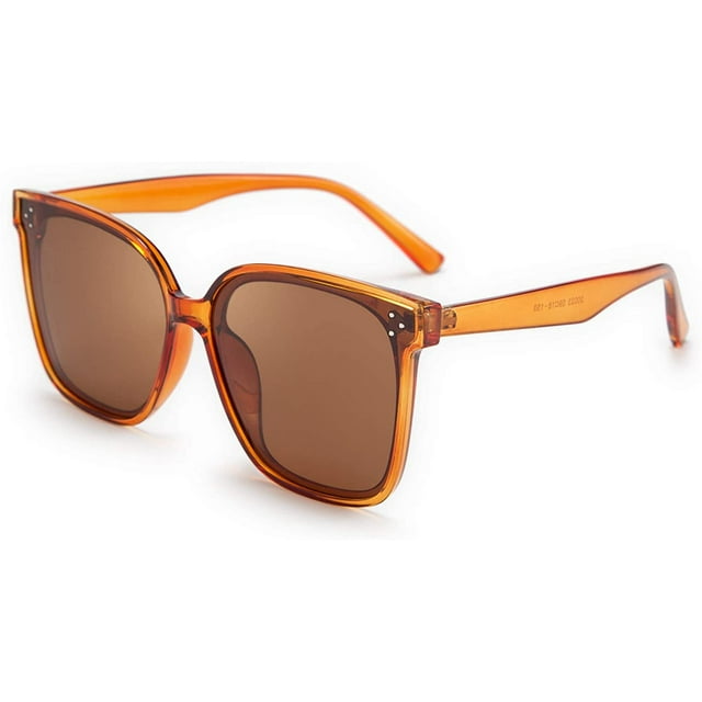 Feisedy Retro Square Polarized Sunglasses Women Men Oversized Vintage