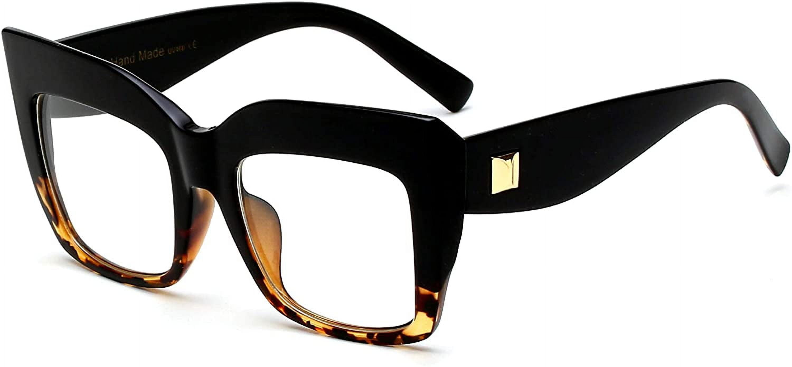 FEISEDY Square Oversized Glasses Frame Eyewear Women B2475 - Walmart.com