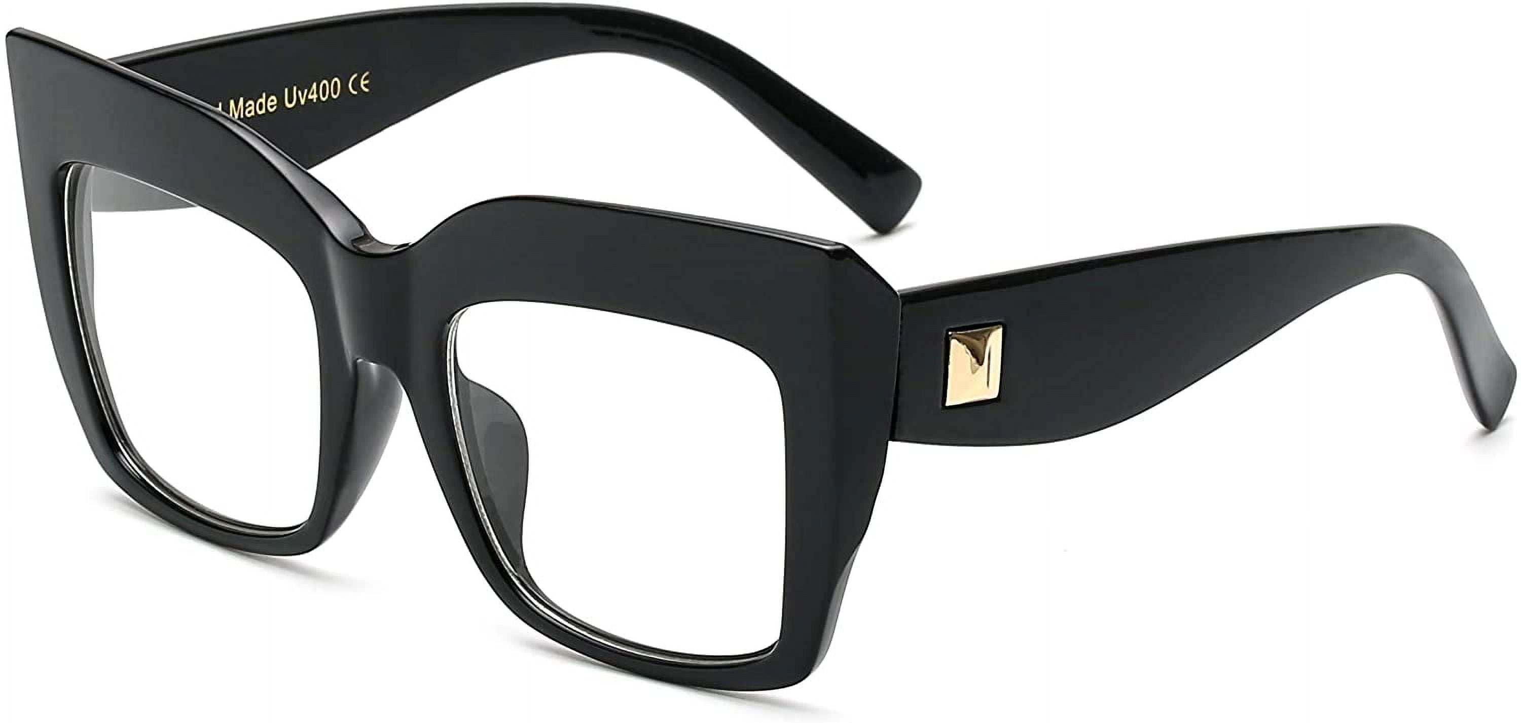 FEISEDY Square Oversized Glasses Frame for Women, Non-Polarized, 51mm ...