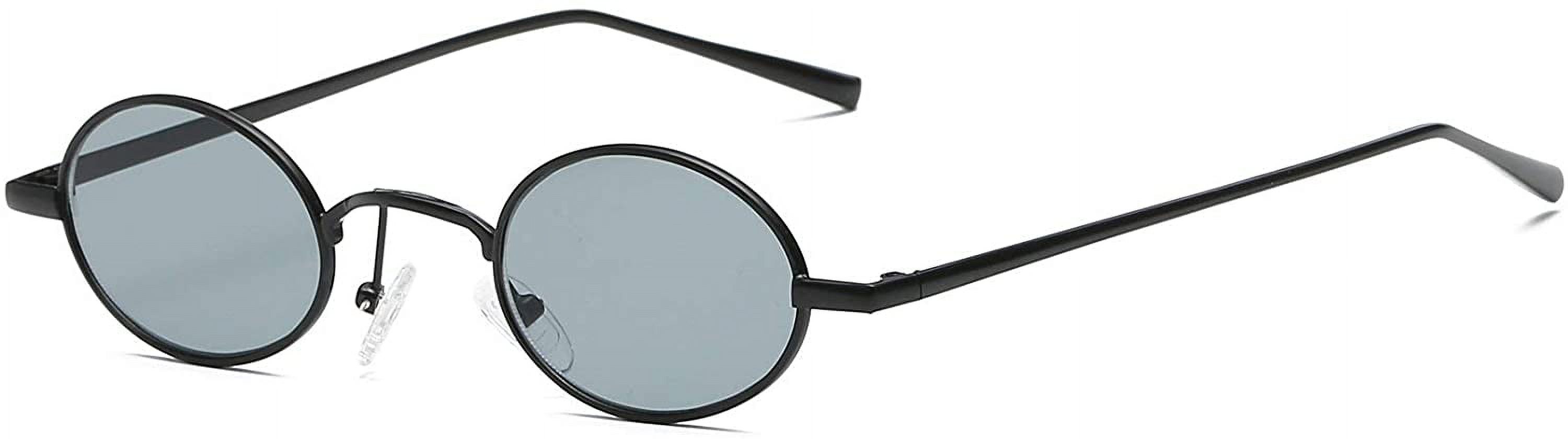 FEISEDY Vintage Small Round Sunglasses Retro Slender Metal Frame Candy ...