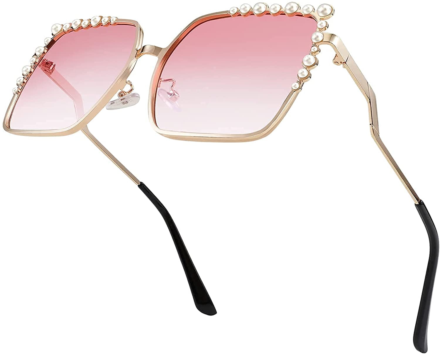 FEISEDY Women Oversized Square Sunglasses Pearl Design Ladies 2021 New ...