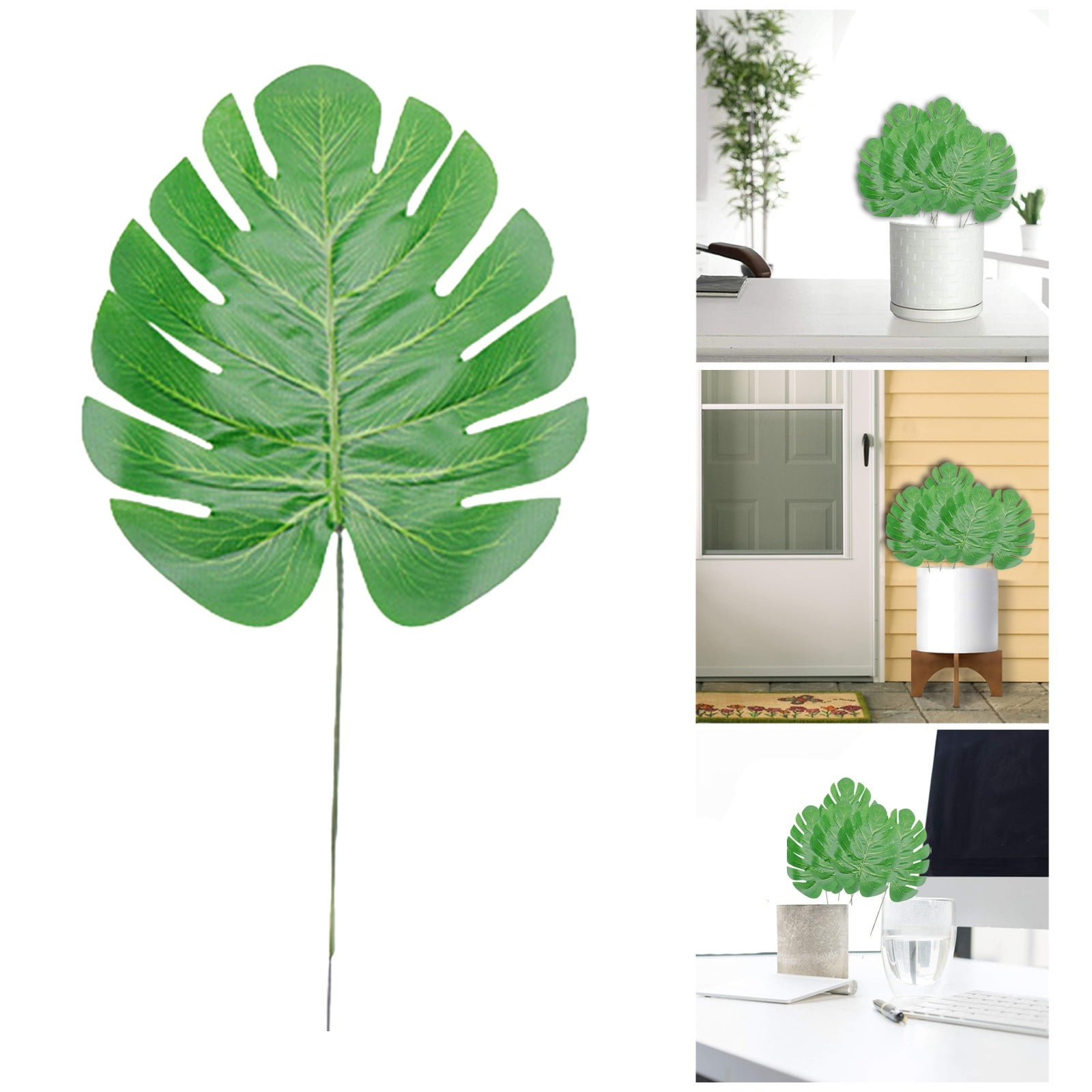 FEISHENTT 20pcs Artificial Monstera Leaves 11.8in Tropical Leaves with ...