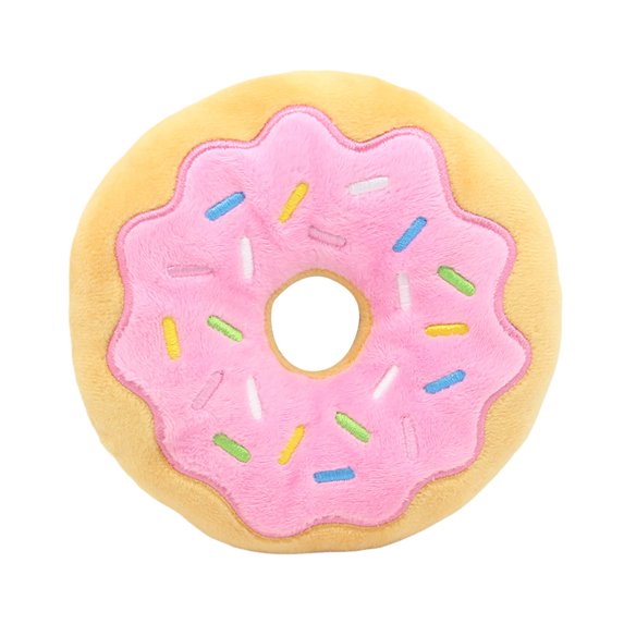 FEISHENTT Donut Dog Toy, 6 Inch Bite Squeaker Sound Dog Donut Toys with ...