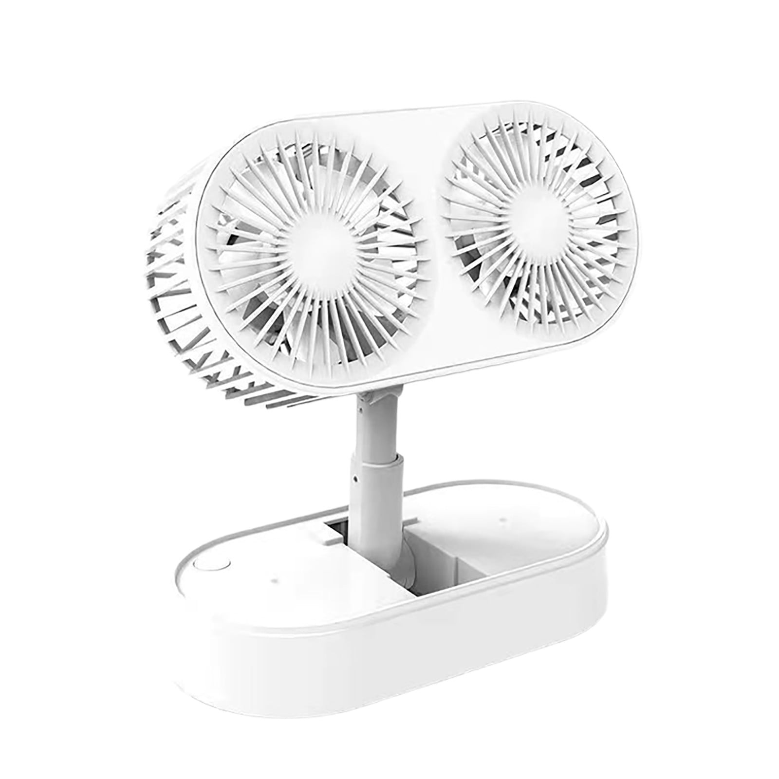 FEISHENTT Dual Sided Fan,Dual Head Fan, Small Fan with Night Light, USB ...