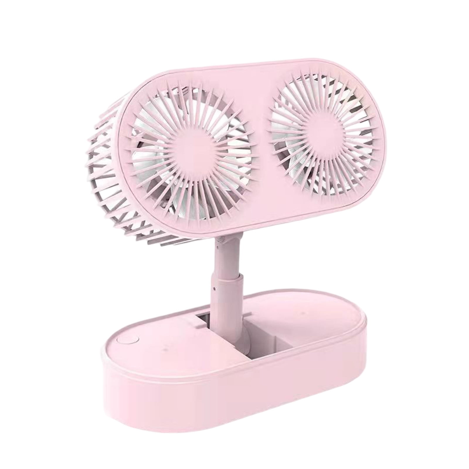 FEISHENTT Dual Sided Fan,Dual Head Fan, Small Fan with Night Light, USB ...