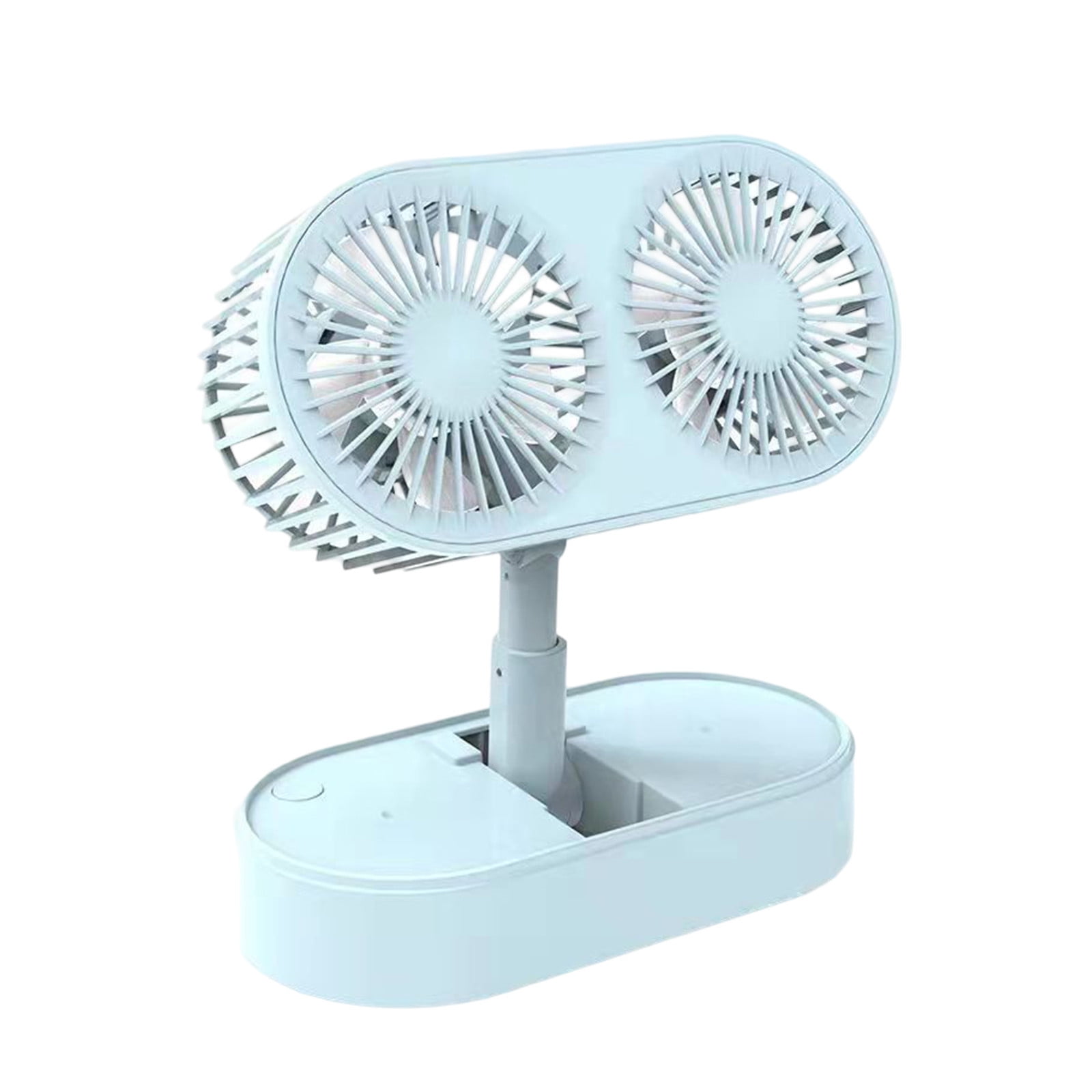 FEISHENTT Dual Sided Fan,Dual Head Fan, Small Fan with Night Light, USB ...