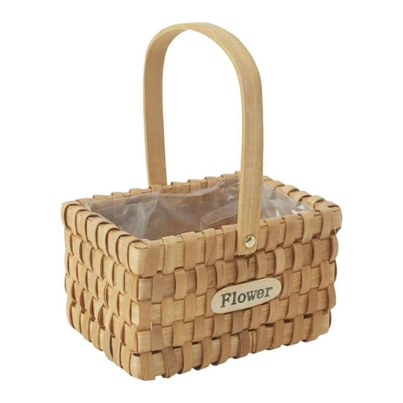FEISHENTT Half-moon Mini Straw Rattan Basket Half Moon Wicker Basket ...
