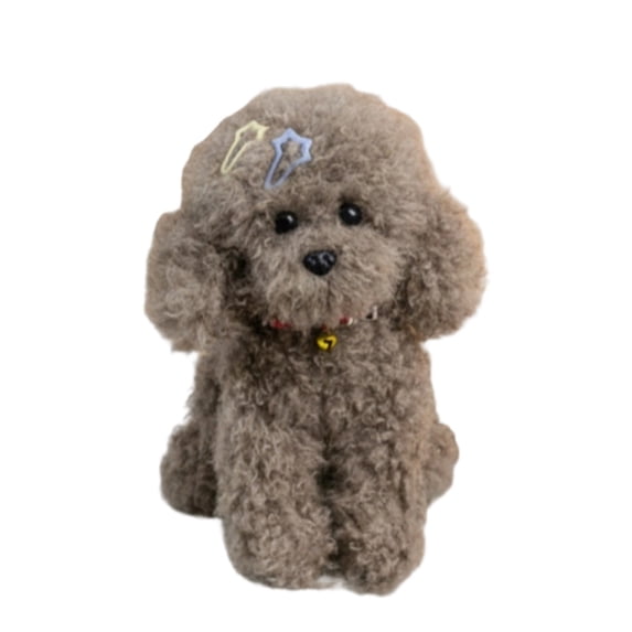 FEISHENTT Stuffed Animal, Fluffy Dog Animal Model Plush Toy, Birthday ...