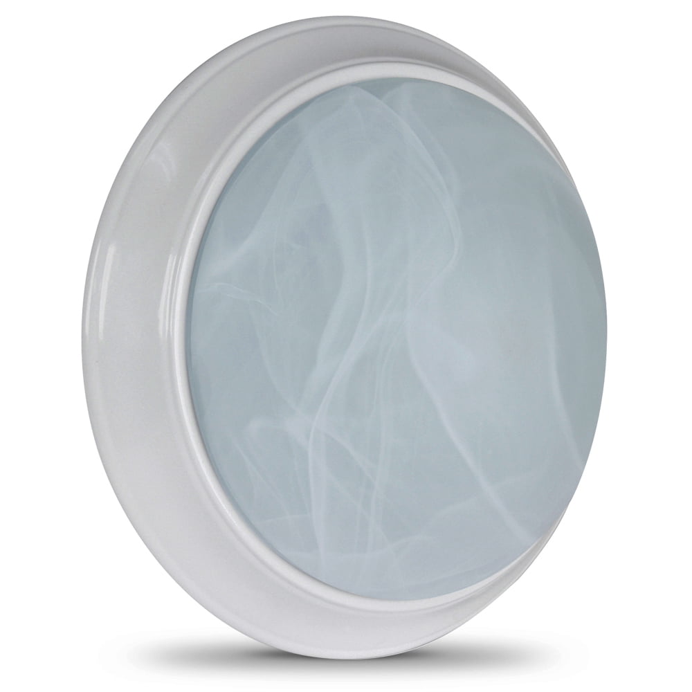 FEIT ELECTRIC LED Ceiling Light Fixture, Flush Mount, Round, White, 21 ...