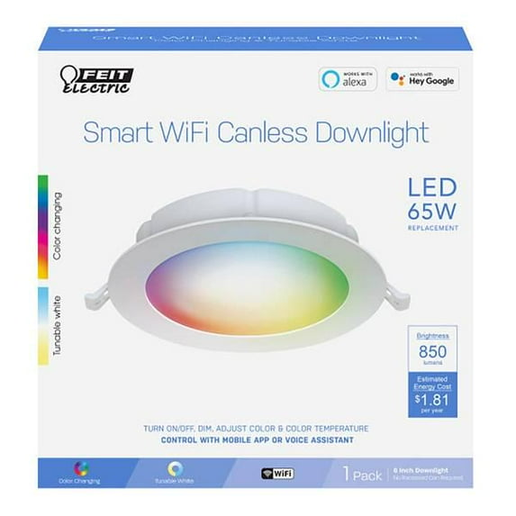 FEIT Electric FEIT Electric 6 Smart Recessed LED Downlight - Walmart.com