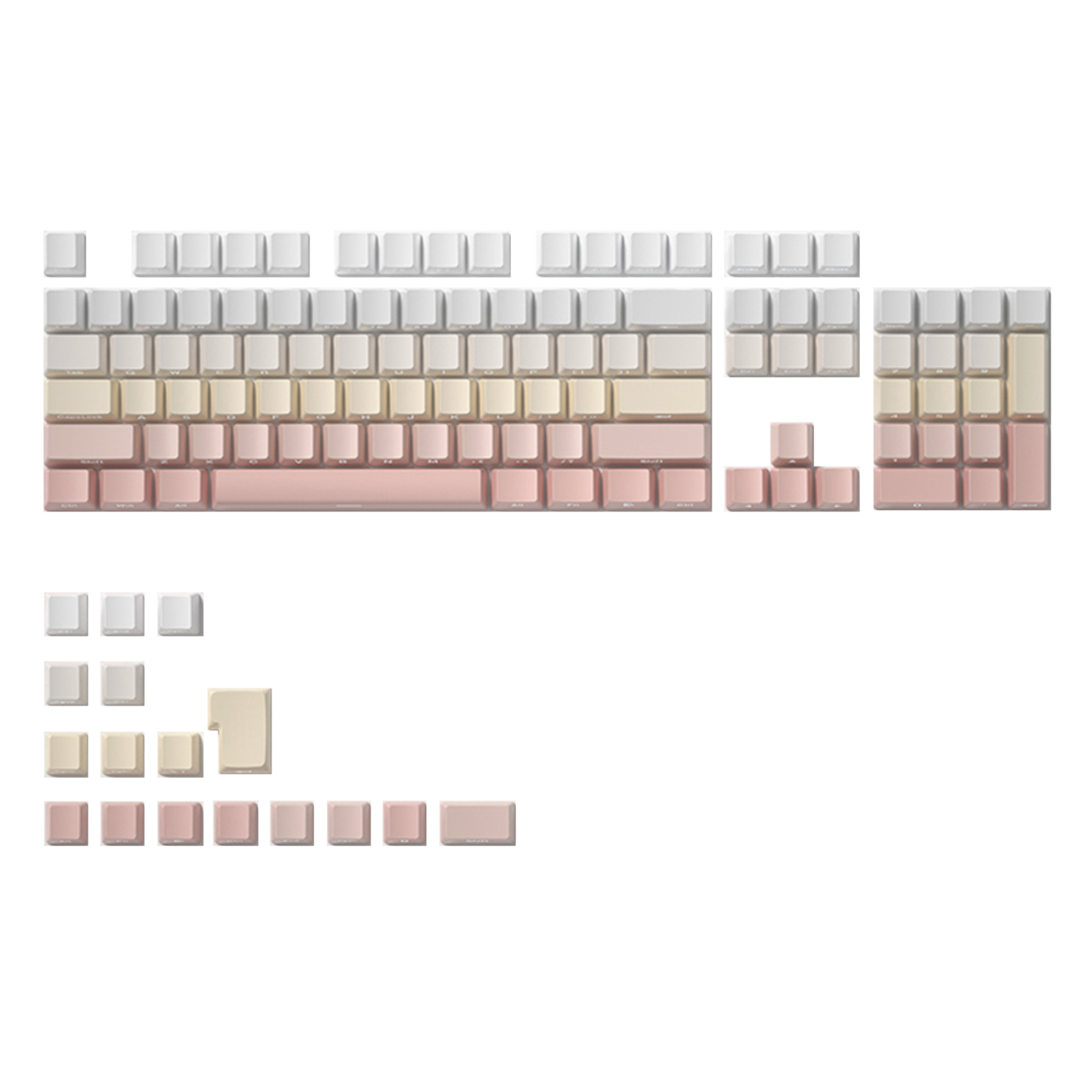 FEITIANWUGONG 121 Keys Double Shot ABS Keycaps OEM Profile Backlit ...