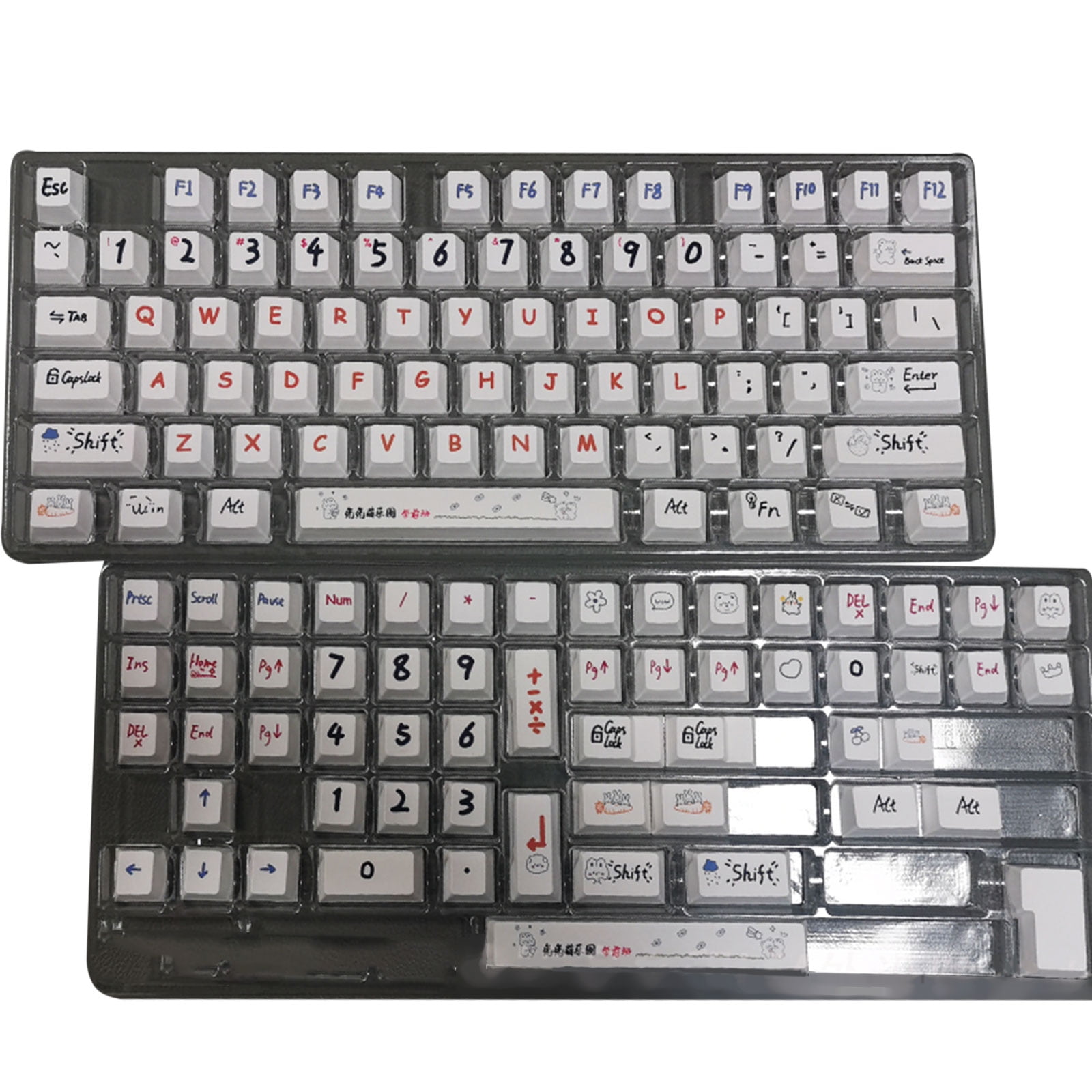 FEITIANWUGONG 131 Keys Large Characters Keycaps Thick DyeSublimation ...