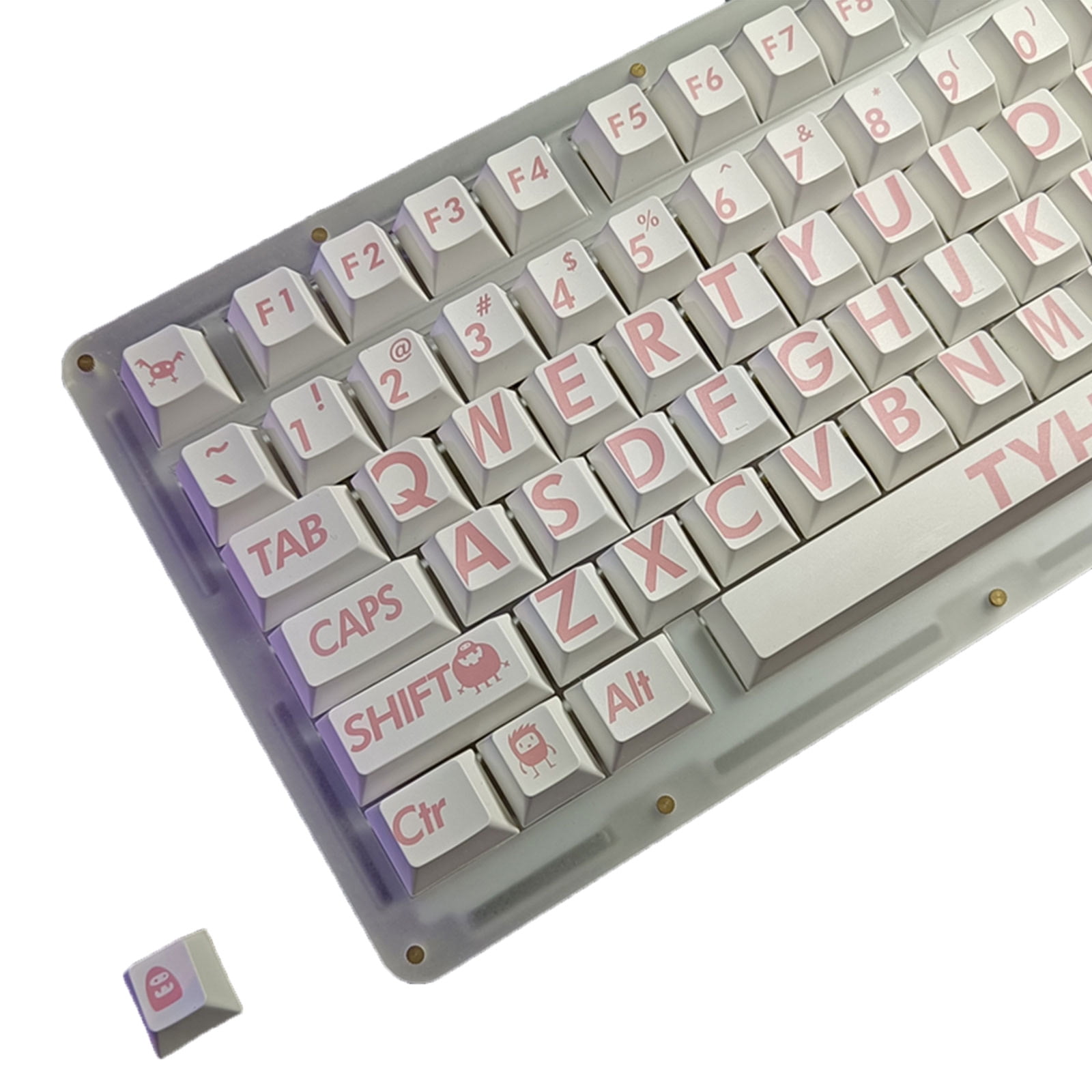 FEITIANWUGONG 132 Keys Big Letter Keycaps for MX Mechanical Keyboard ...