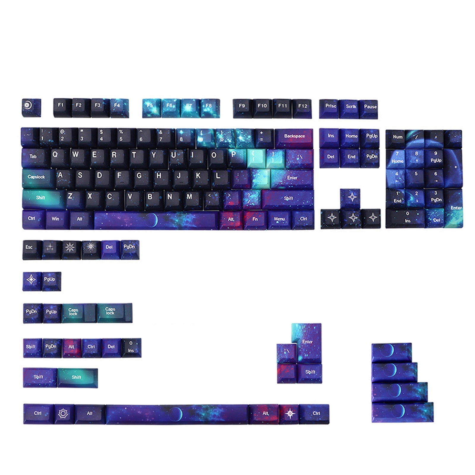 FEITIANWUGONG 139 Keycaps Thick Dye-Sublimated Keycap for 61/64/68/75 ...