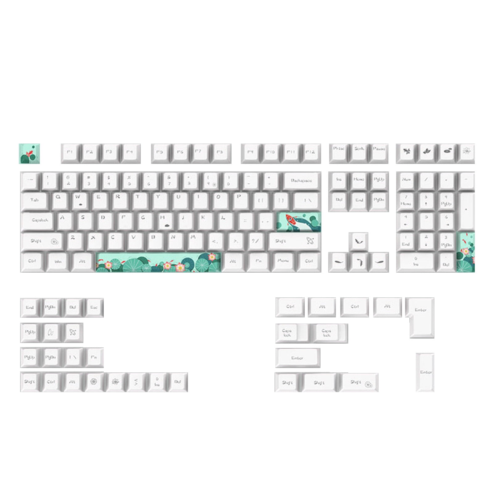FEITIANWUGONG Profile 108 Keys Keycaps for Gaming Mechanical Keyboard ...