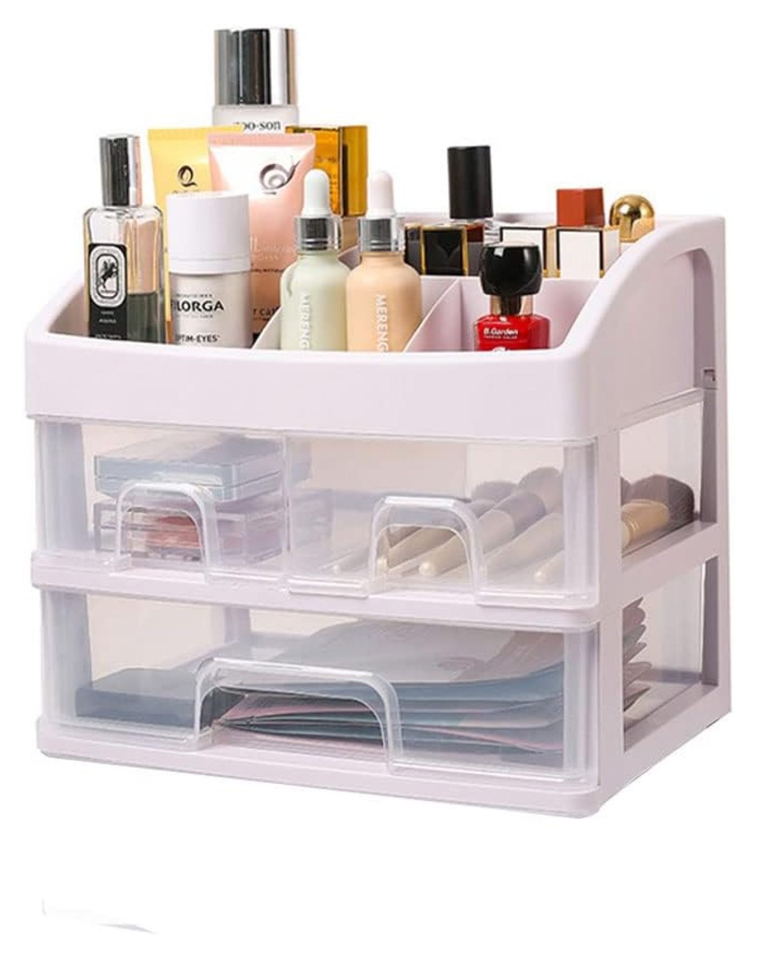 FEIZICRY Desktop Organizer, Plastic Storage Box with Drawers, Desktop ...
