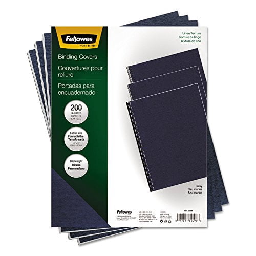 FEL52113 - Fellowes Linen Presentation Covers - Oversize Letter, Navy ...