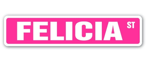 FELICIA Street Sign Childrens Name Room Sign | Indoor/Outdoor | 36 ...