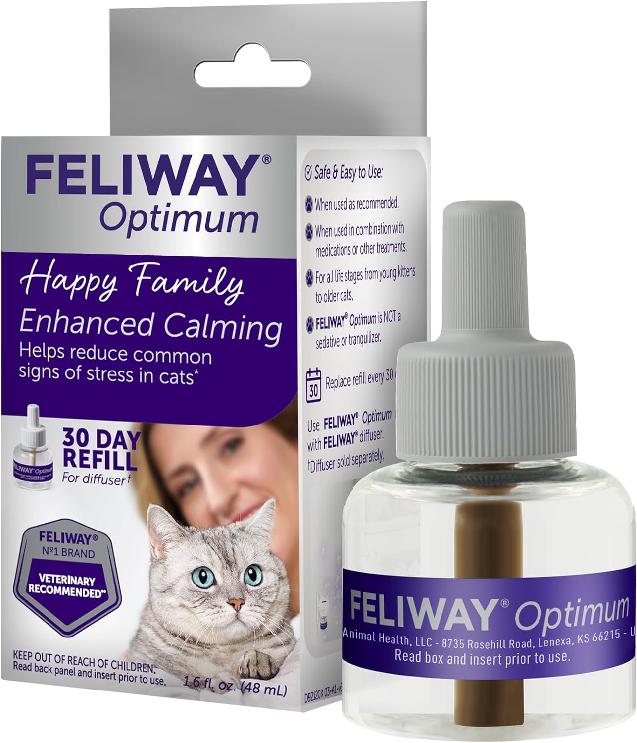 FELIWAY Optimum, Enhanced Calming Pheromone 30-day Refill – 1 Pack ...