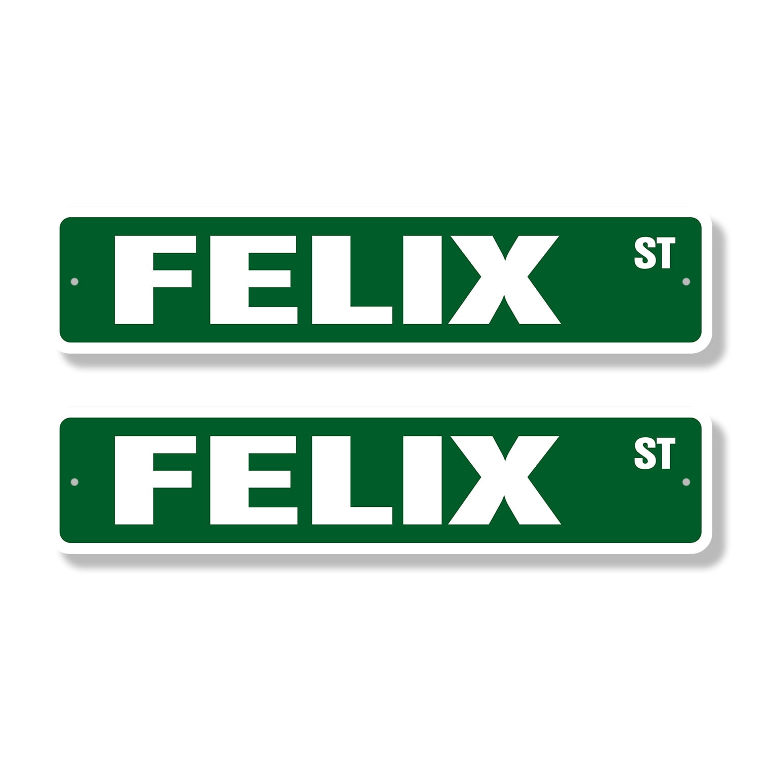 FELIX Classic Street Sign (2 Pack) Childrens Name Room Sign Road Sign ...